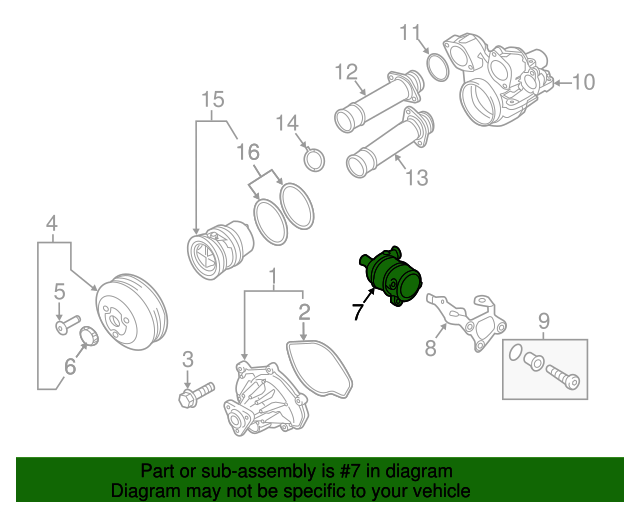 2022 Porsche Panamera Water Pump 9A7-121-601-B | Porsche Marin
