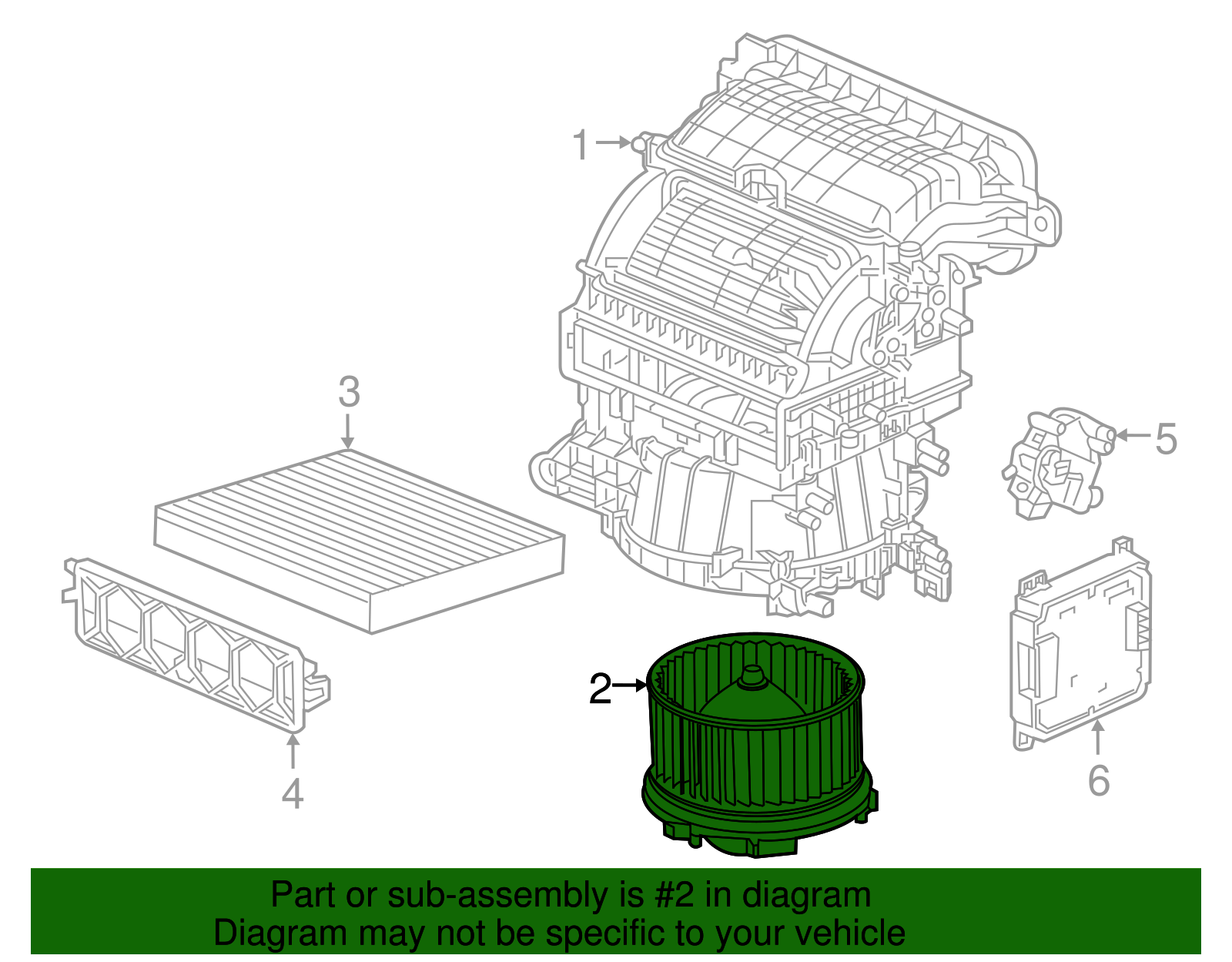 79310-TLA-A51 - 2017-2025 Honda CR-V - Motor Assembly Fan | Genuine Honda Parts