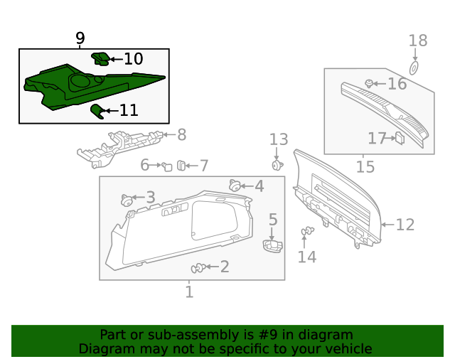 290-690-33-01-9051 - Upper Trim 2019-2023 Mercedes-Benz | Mercedes-Benz ...