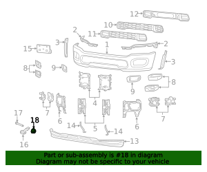 2019-2020 Ram Tow Hook Nut 6512809AA | TascaParts.com