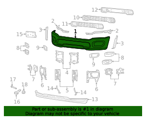 Front Bumper 6QB37TZZAB | My Mopar Parts