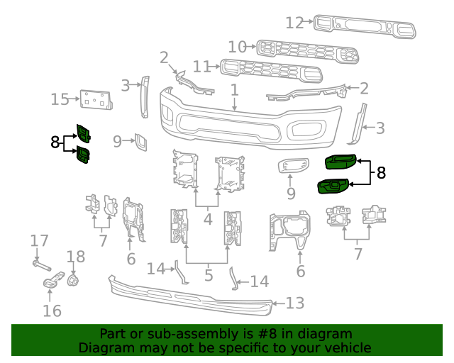 68449343AA - Fog Lamp Bezel Kit - 2019-2020 Mopar | Mopar Parts Canada