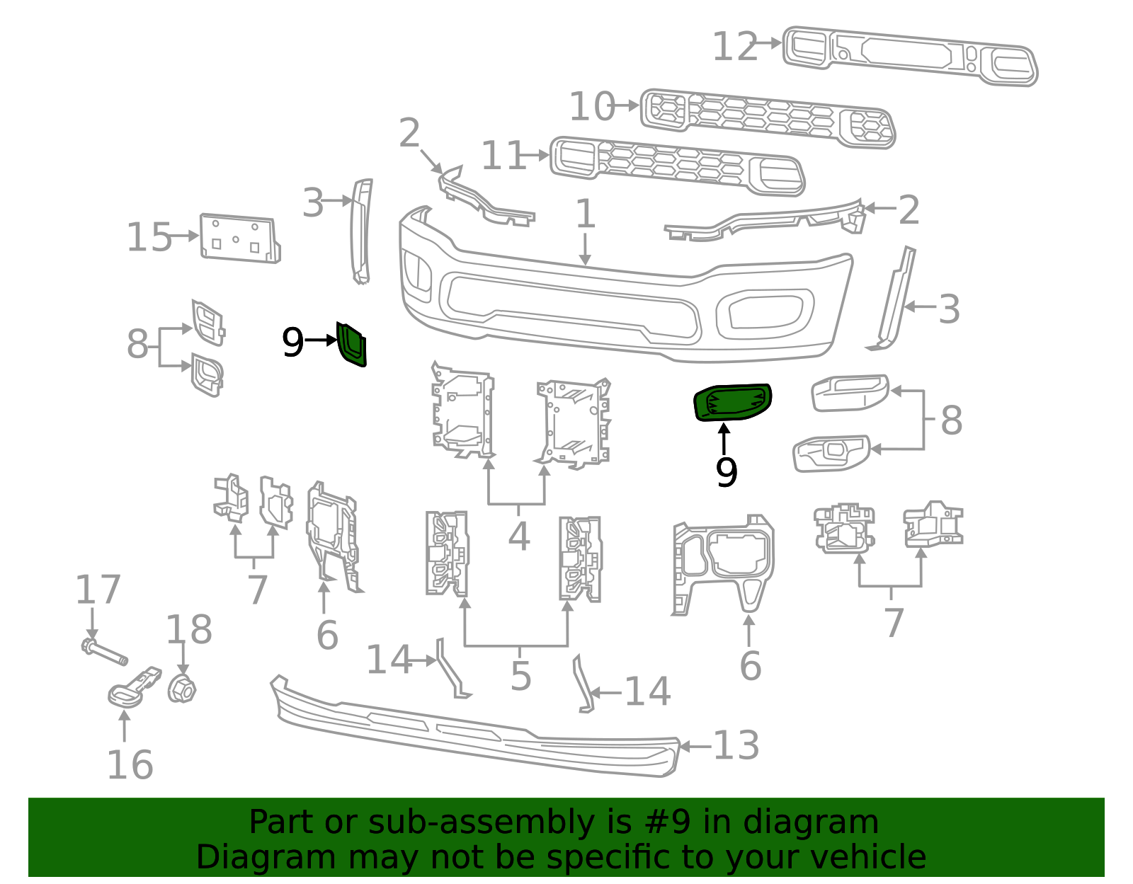 68449338AA - Fog Lamp Bezel Kit - 2019-2020 Mopar | Mopar Parts Canada