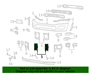 2019-2024 Ram Bumper Bracket Plate 68568026AB | Mopar Parts Canada