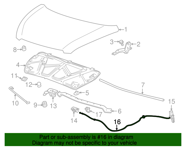 94544854 - OEM GM Release Cable | GMPartsCenter.net | GM Parts Center