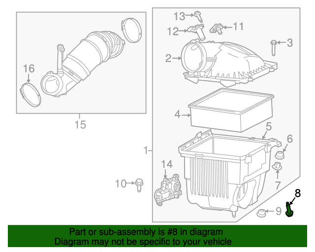 2013-2018 Ram Air Cleaner Body Screw 6508533AA | TascaParts.com