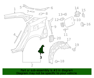 65566-47010 - Quarter Panel Mount Bracket - 2019-2022 Toyota | OEM ...