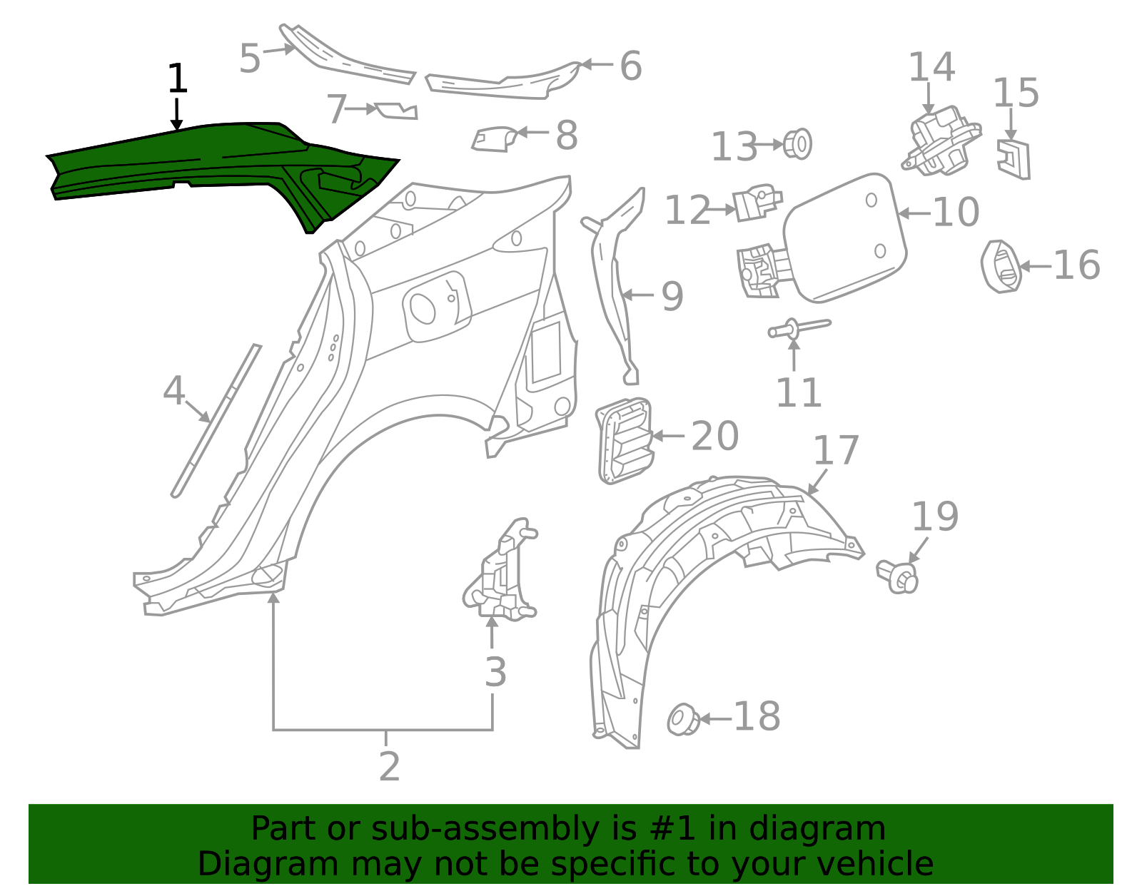61017-47010 - 2016-2022 Toyota - Roof Rail | Nucar Toyota Parts