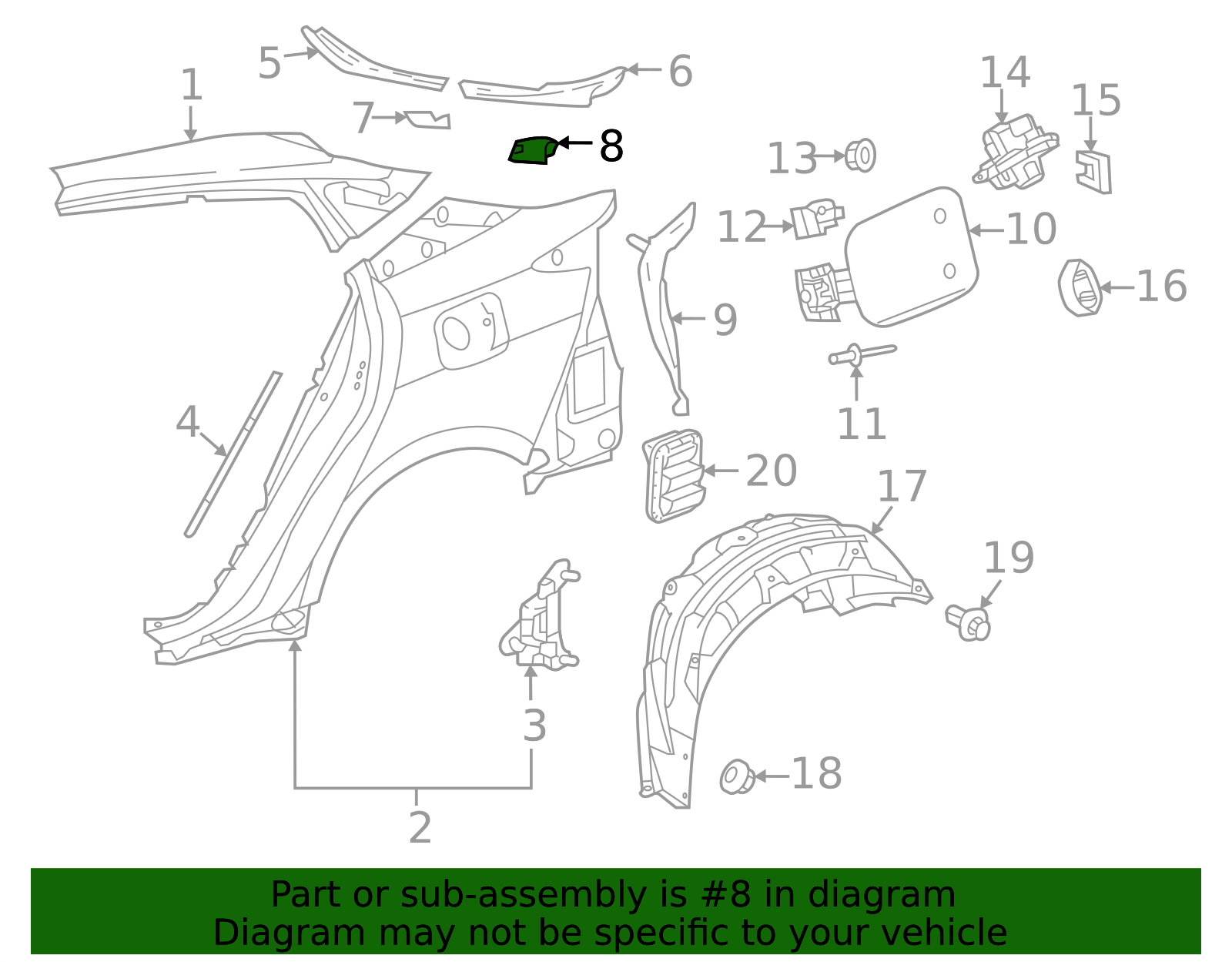 2010-2024 Toyota Gutter Extension Retainer Bracket 61777-28030 | Retail ...