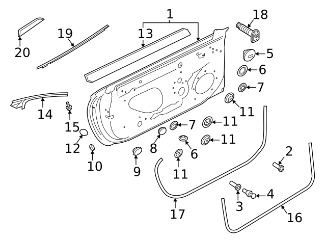 8W6-831-051-B - Door Shell 2018-2023 Audi | Audi OEM Parts