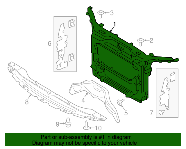 CT4Z-16138-A - Radiator Support 2011-2015 Ford | Ford OEM Parts Direct