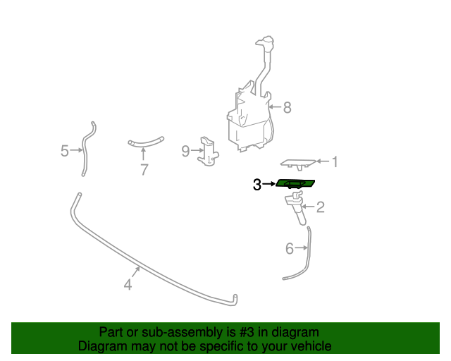 85361-0E010 - Headlight Washer Cover Bracket 2016-2019 Lexus ...