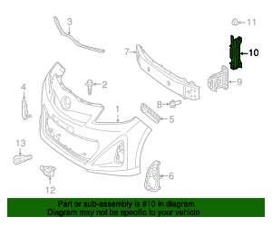 2007-2018 Toyota Deflector Panel 53165-52030 | Toyota Parts Center