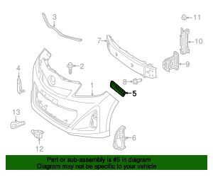 52535-52111 - Side Support - 2012-2014 Toyota Yaris | OEM Genuine ...