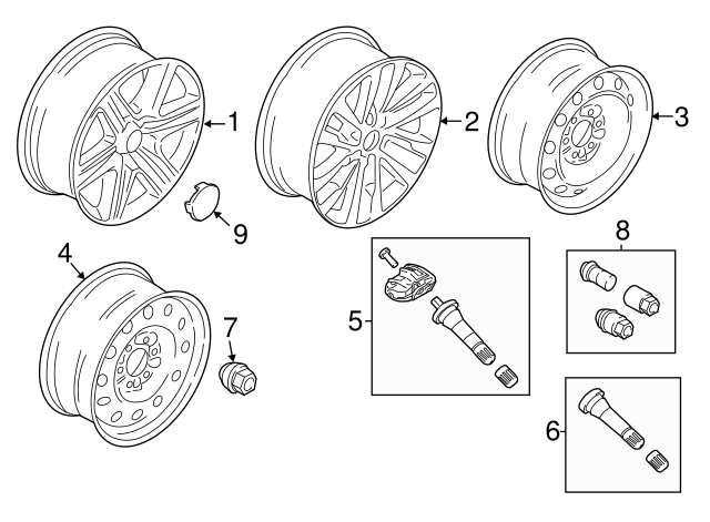 2018-2020 Ford Expedition Wheel, Alloy JL1Z-1007-E | TascaParts.com