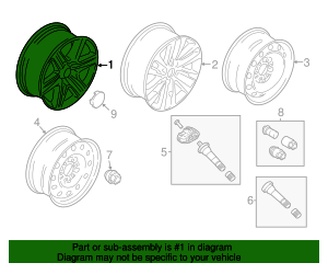 JL1Z-1007-E 2018-2021 Ford Expedition Wheel, Alloy | Fairway Ford Parts