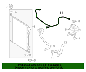 2012-2019 Mercedes-Benz Overflow Hose 166-500-10-91 | MB OEM Parts