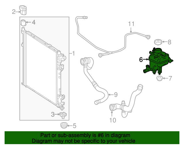 2012-2019 Mercedes-Benz Engine Coolant Reservoir 166-500-00-49 ...