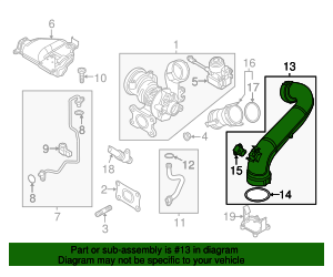 2013-2018 Volkswagen Jetta Inter-Cooler Hose 04E-145-673-G | QuirkParts