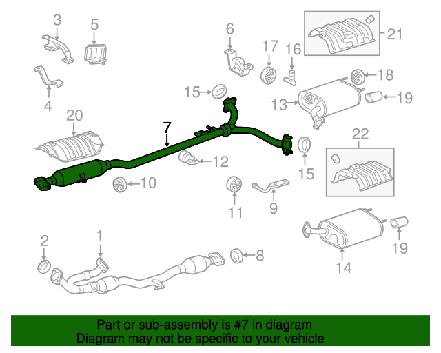 17420-0P160 - Intermediate Pipe 2013-2018 Lexus ES350 | AutoNationParts.com