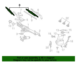 220-820-18-45 - Wiper Arm 2000-2001 Mercedes-Benz | Mercedes-Benz USA Parts