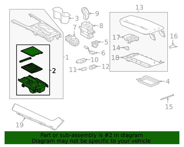 2019-2022 Cadillac XT4 F Compartment 84659054 | GMPartsDirect.com