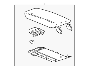 2019-2023 Cadillac XT4 Light Platinum Front Floor Console Armrest ...