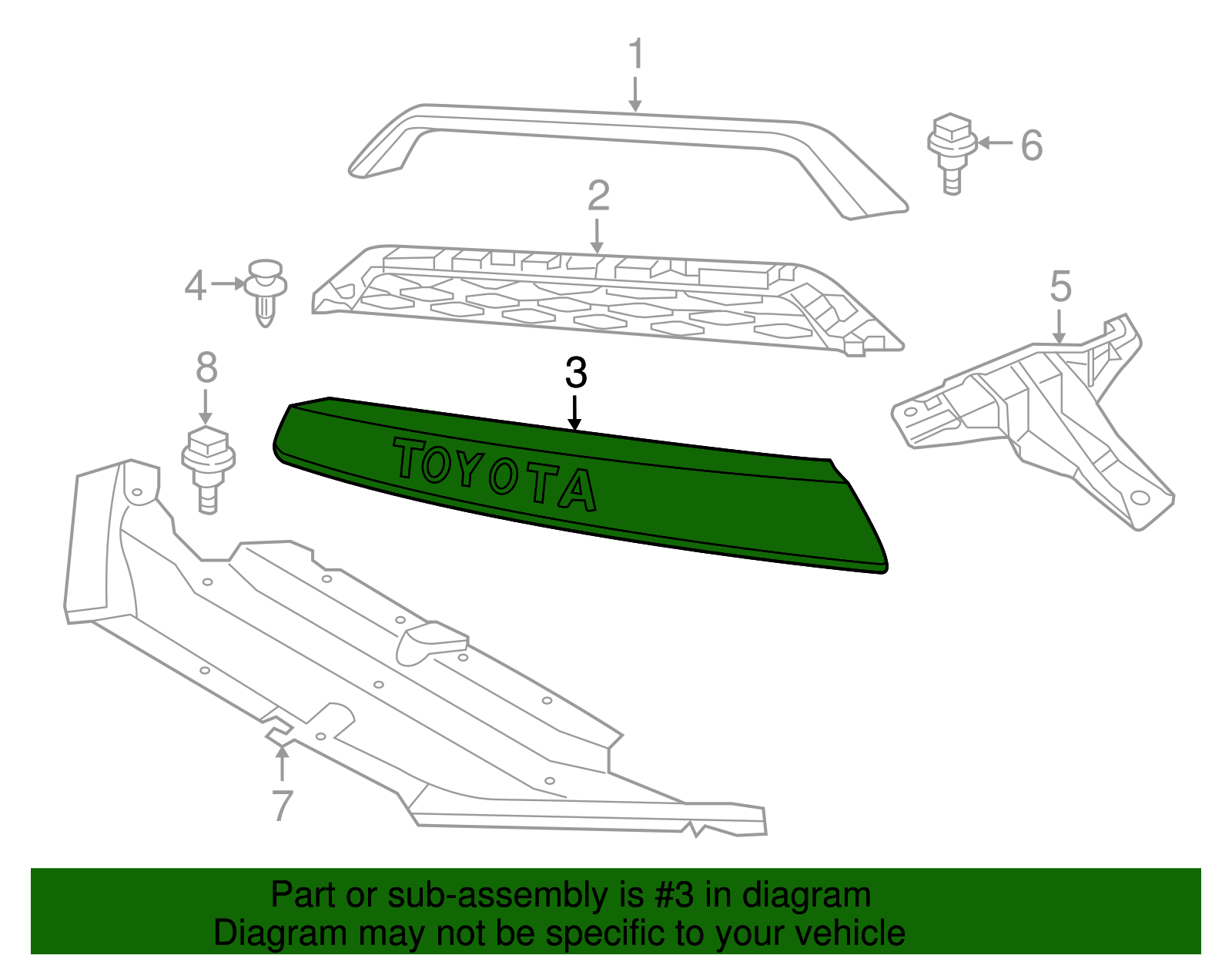 PZ323-35058 - PZ323-35058 TRD Pro 2nd Gen Center Garnish Toyota 4Runner ...
