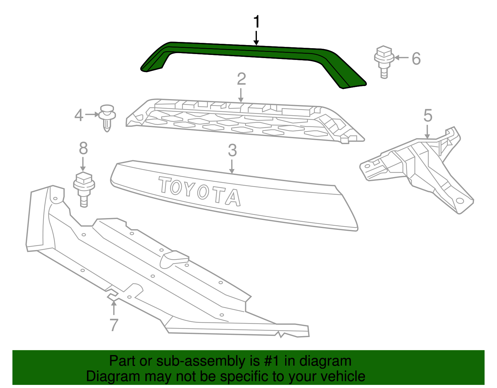 PZ327-35054-C1 - Grille Surround - 2017-2020 Toyota 4Runner | Lithia ...