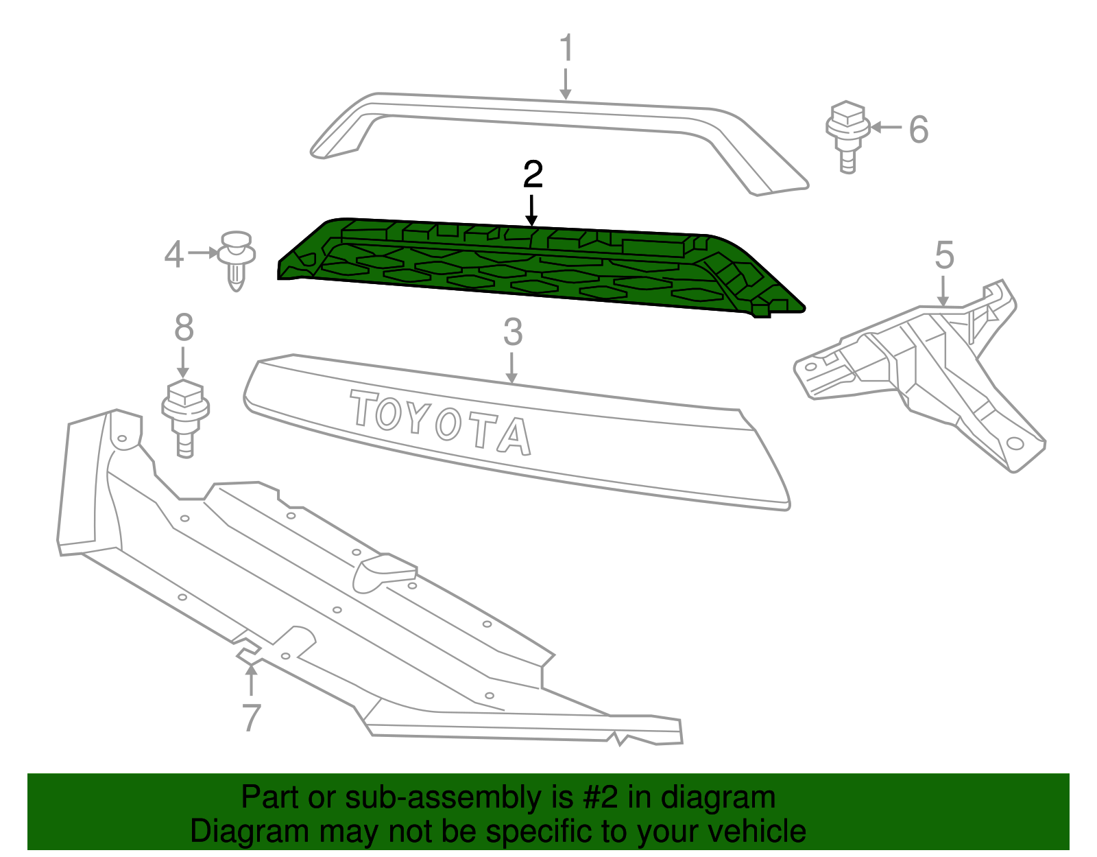 2021 Toyota 4Runner Grille Assembly 53101-35110-C0 | Toyota San Diego Parts