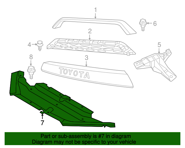 2010-2024 Toyota 4Runner Sight Shield 53292-35031 | Toyota Parts Center