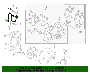 58731-G2000 - High-Quality Brake Hose for 2017-2022 Hyundai Ioniq ...