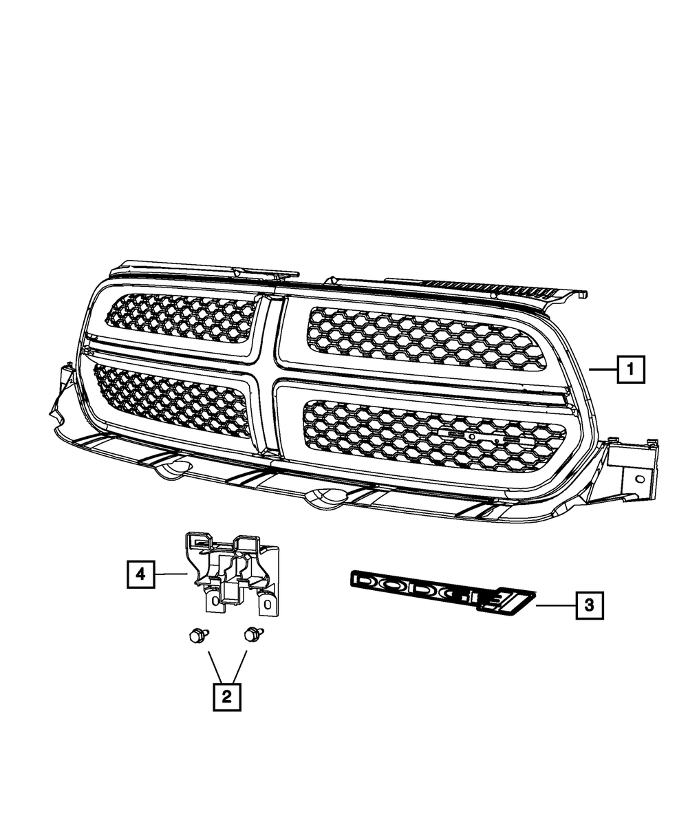 2011-2013 Dodge Durango Radiator Grille 55079364AJ | My Mopar Parts