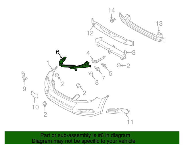 2010-2014 Subaru Side Bracket 57707AJ49A | Subaru Parts Store