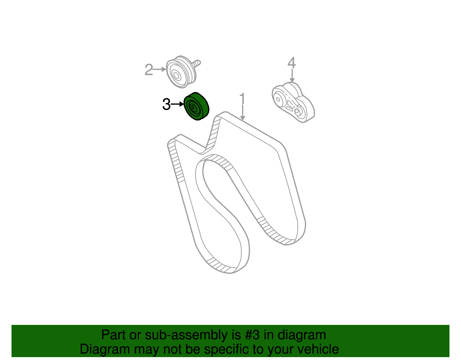 2001-2016 GM Drive Belt Idler Pulley 98057284 GM | GMPartsDirect.com