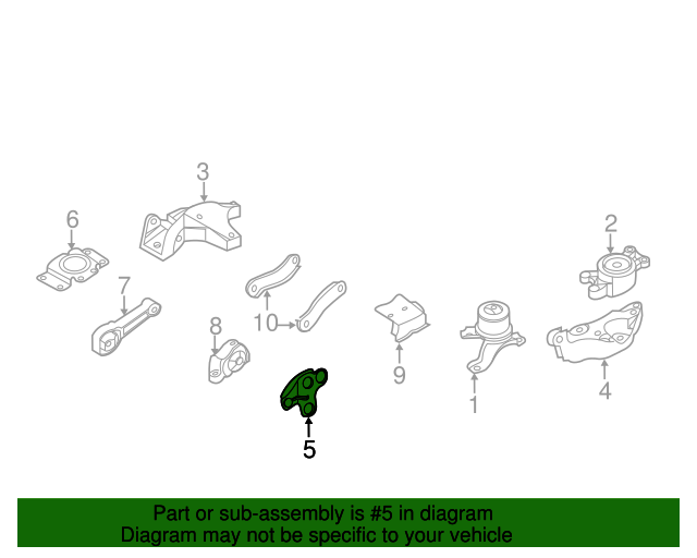 2007-2016 Volvo Front Mount Bracket Bracket 30645742 | TascaParts.com