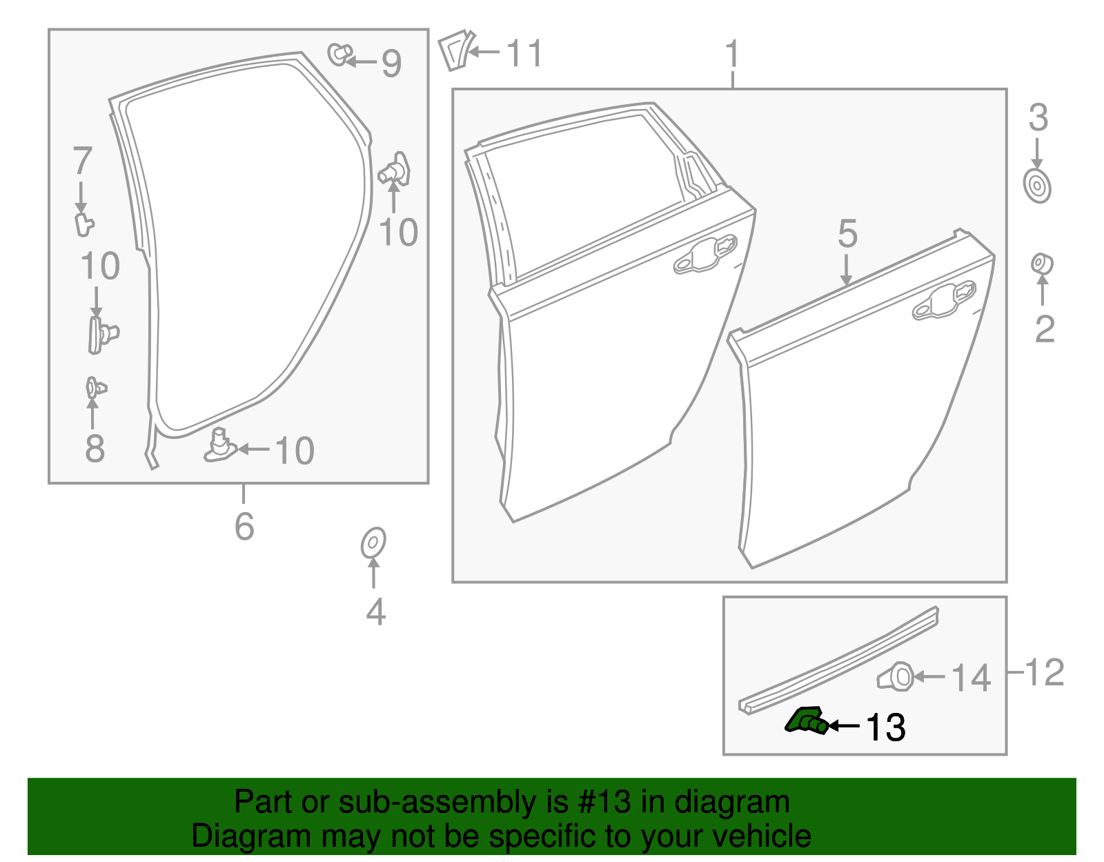 91530-SP1-003 - Clip A Door Weatherstrip - 1992-2020 Honda | Honda ...