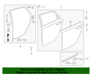 90651-THA-003 - Door Weather-Strip Clip 2018-2022 Honda Accord | Honda ...