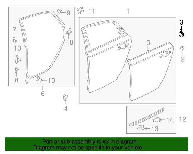 OEM 2006-2021 Honda Grommet (15MM) 90815-SNA-003 | Majestic Honda ...
