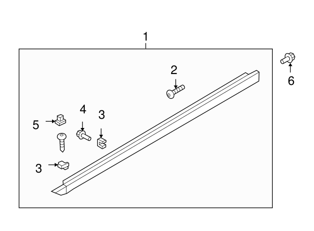 87772-3E500XX - Rocker Molding 2007-2009 Kia Sorento | Kia.Parts Store