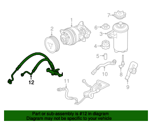 32416786795 - 2008-2019 BMW Expansion Hose 1ST Part 324036 (32-41-6-786 ...