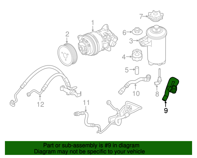 Genuine BMW 32-41-6-850-683 | Power Steering Suction Hose | FREE ...