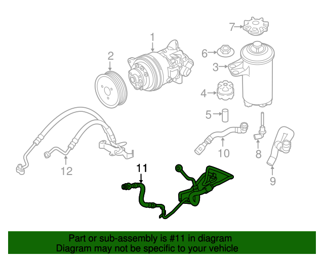 Genuine BMW 32-41-6-855-261 | Return Hose | FREE Shipping on Most ...