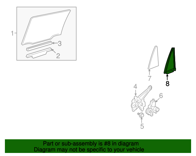 2006-2012 Toyota RAV4 Door Glass Seal 68189-0R010 | Toyota Parts Center