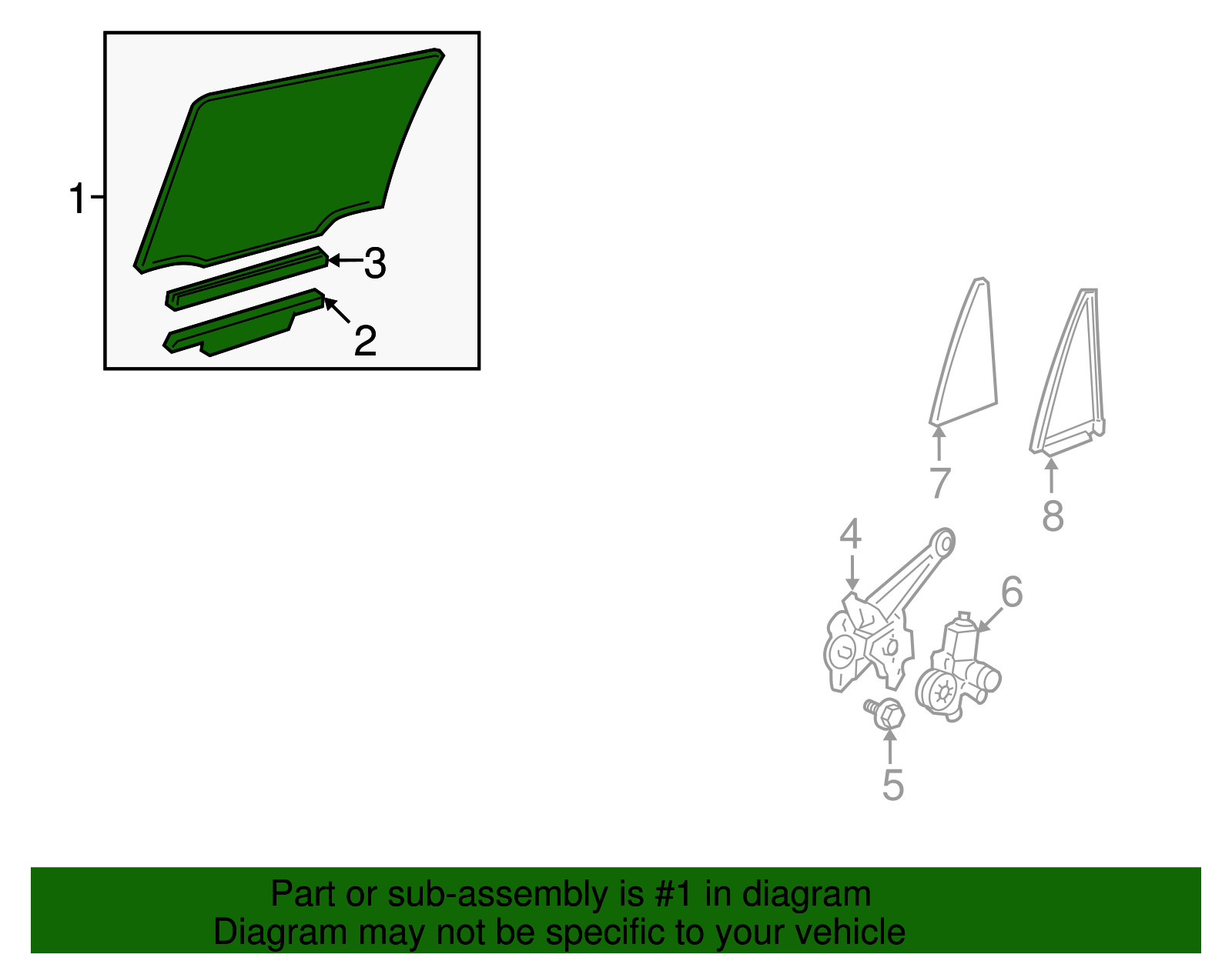 68103-0R020 - 2006-2012 Toyota RAV4 - Movable Glass | Sparks Parts