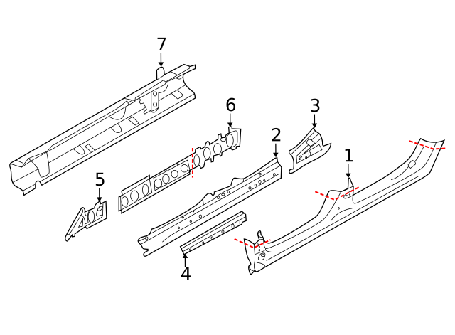 2019-2024 Subaru Ascent Rocker Panel 51449XC00A9P | Subaru Parts Store