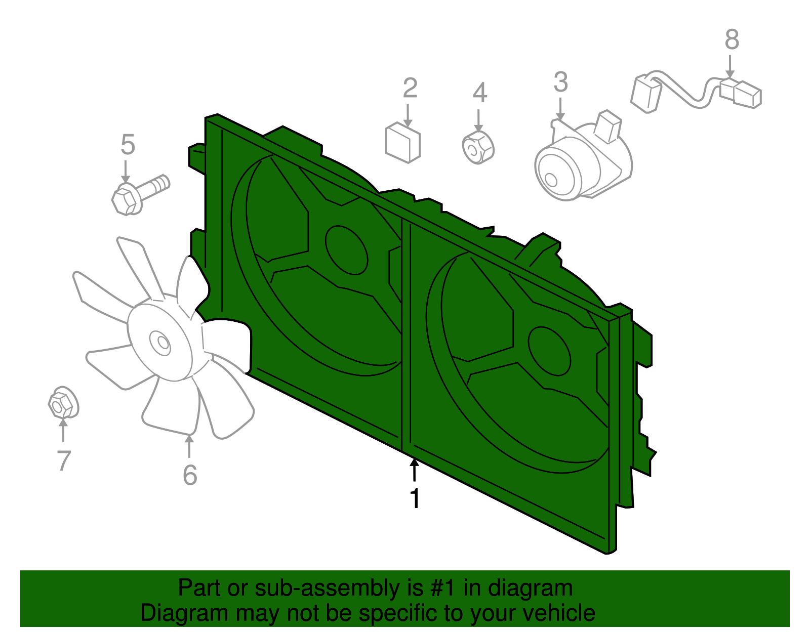 2008-2015 Mitsubishi Fan Shroud 1355A140 | Mitsubishi Parts Warehouse