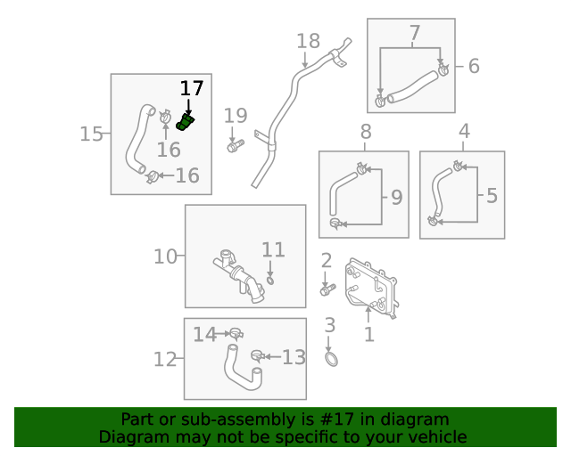 2019-2024 Kia Drive Motor Inverter Radiator Hose Adapter 97333-B1000 ...