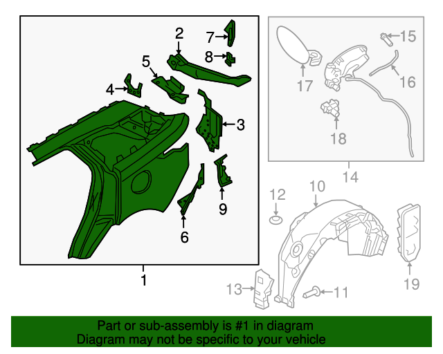 Genuine OEM Quarter Panel Part# LR091294 Fits 2018-2023 Land Rover ...