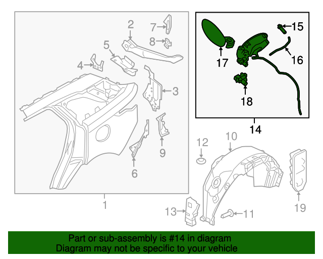 Genuine Fuel Pocket for 2018-2023 Land Rover Range Rover Velar | Land ...